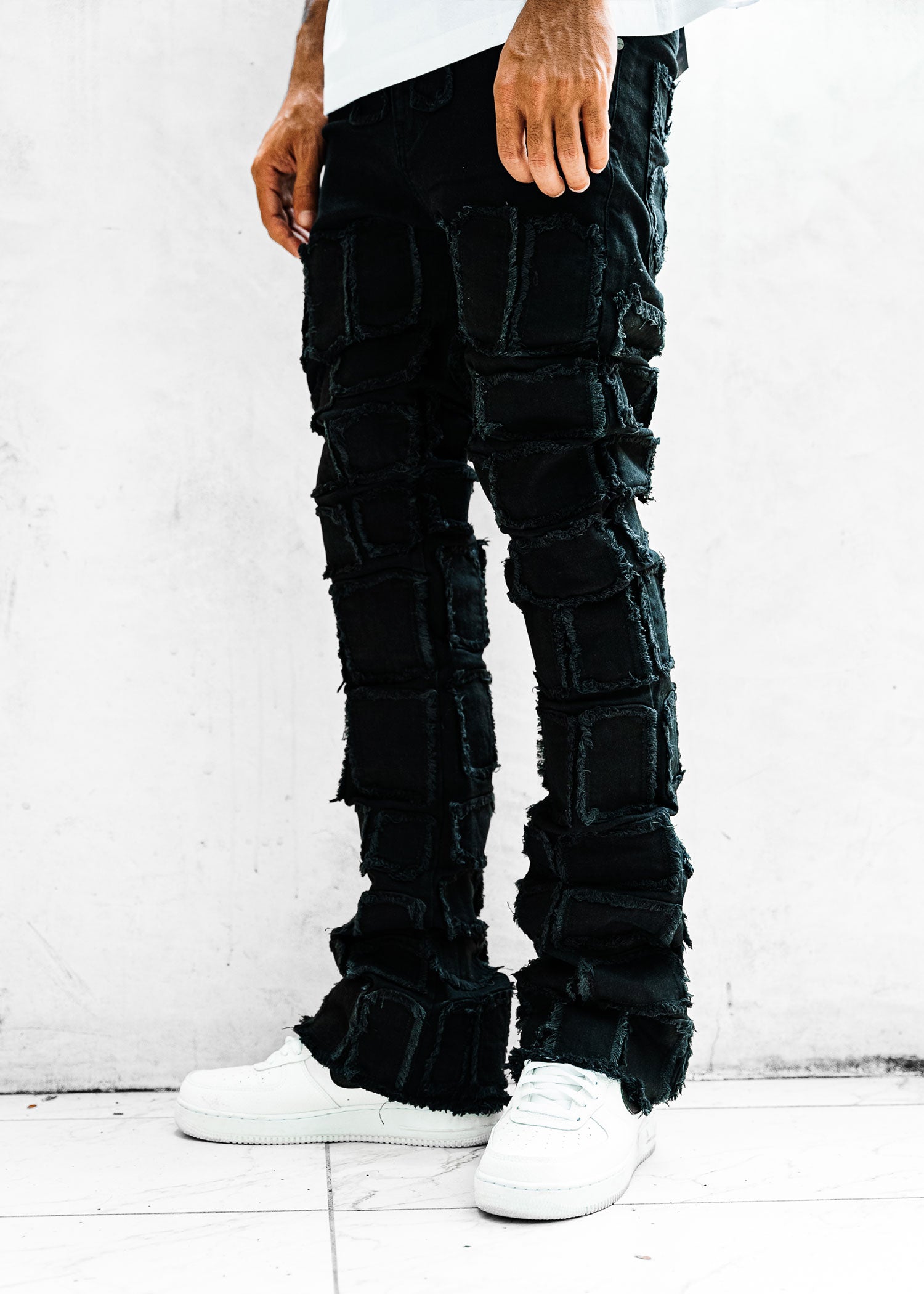 Nala Black Stacked Jeans