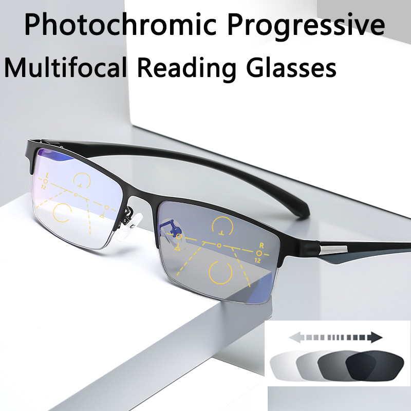 New Photochromic Reading Glasses Progressive High Quality Retro ...