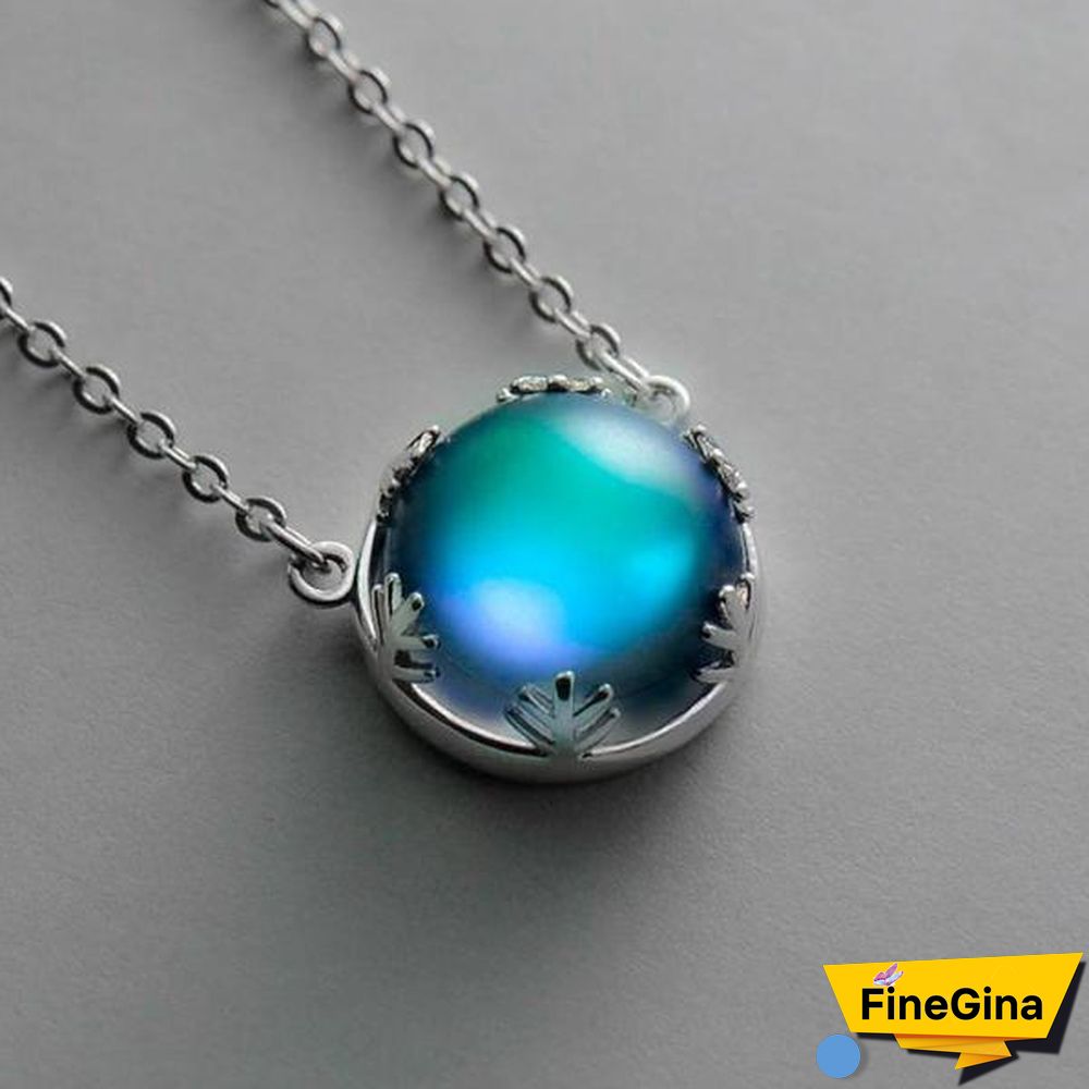 FineGina Fashion 925 Sterling Silver Northern Lights Necklace Aurora ...