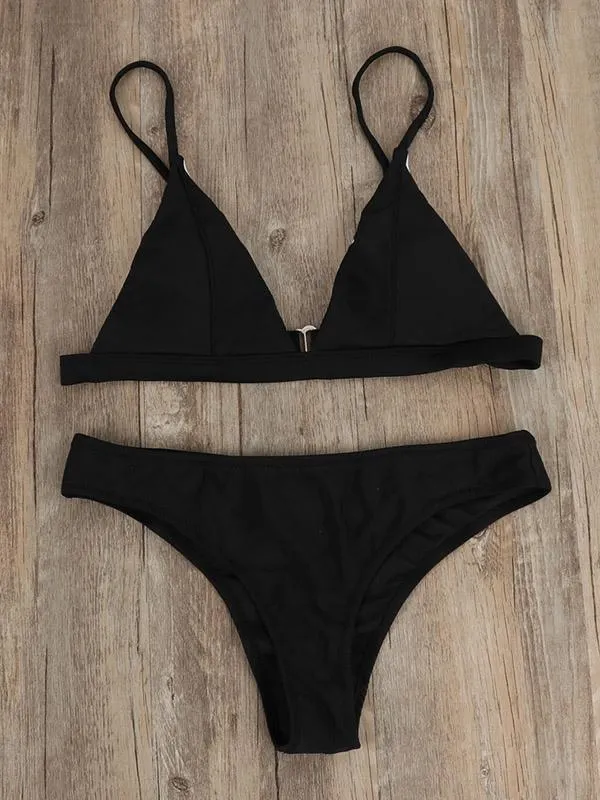 7 Colors Plain Bikinis Swimwear