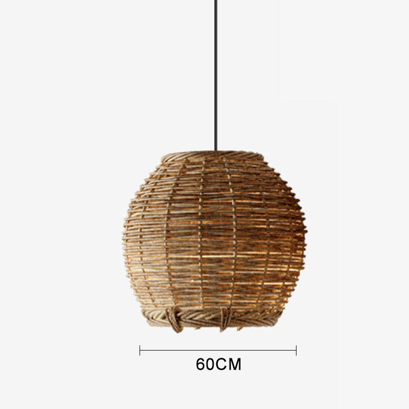 Arturest Rattan Basket Pendant Light Lampshade For Kitchen Island