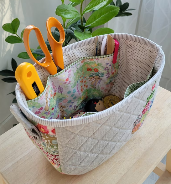 DIY Handy Patchwork Basket Template - Comes with Instructions