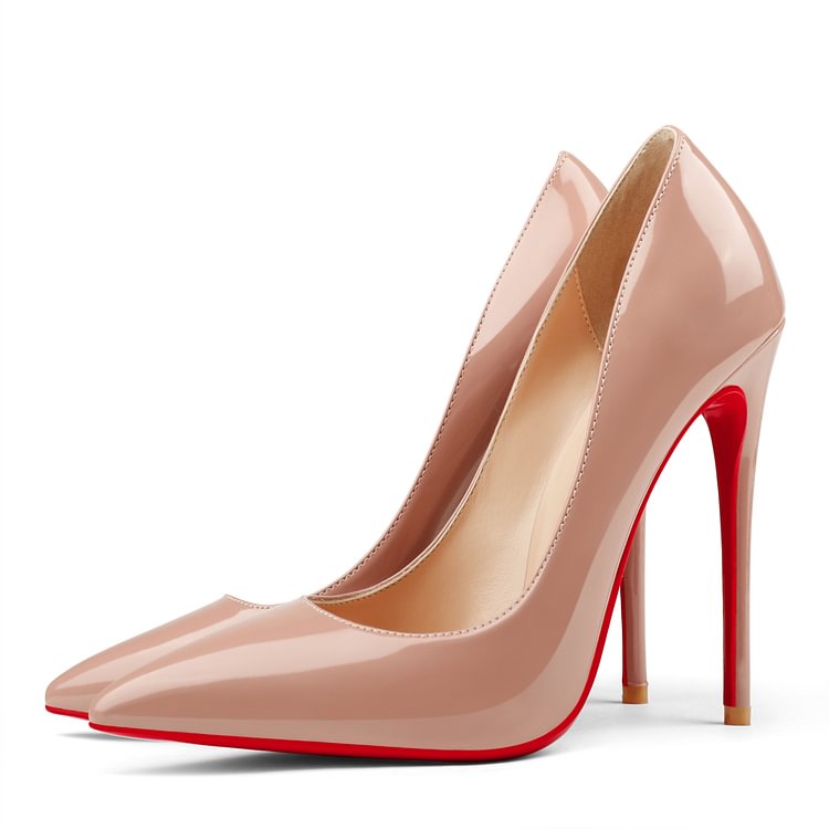 120mm Women's Wedding Party Heels Classic Color Red Bottom Patent Pumps