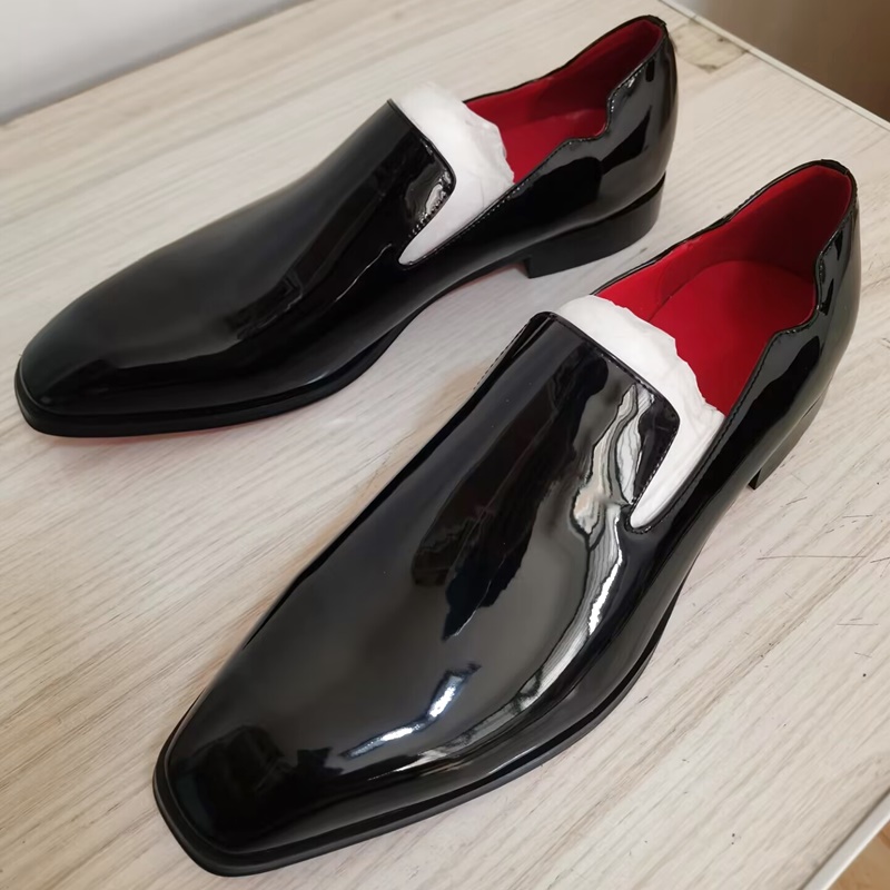 Carla Black Patent Leather Classic Loafers