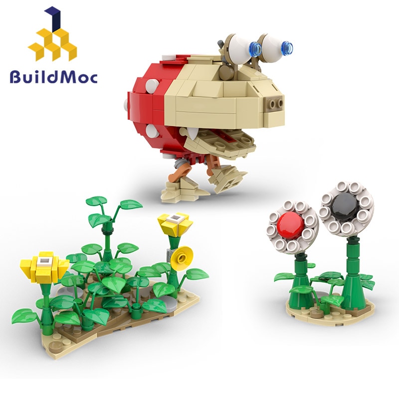 BuildMoc Red Spotty Bulborb Encountered Pikmined Captain Olimar S.S ...