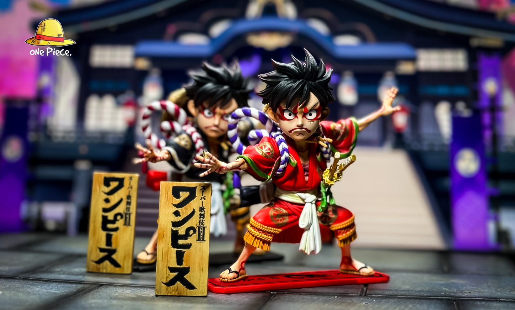 WCF Scale Kabuki Monkey D. Luffy - ONE PIECE Resin Statue - ONE Piece ...