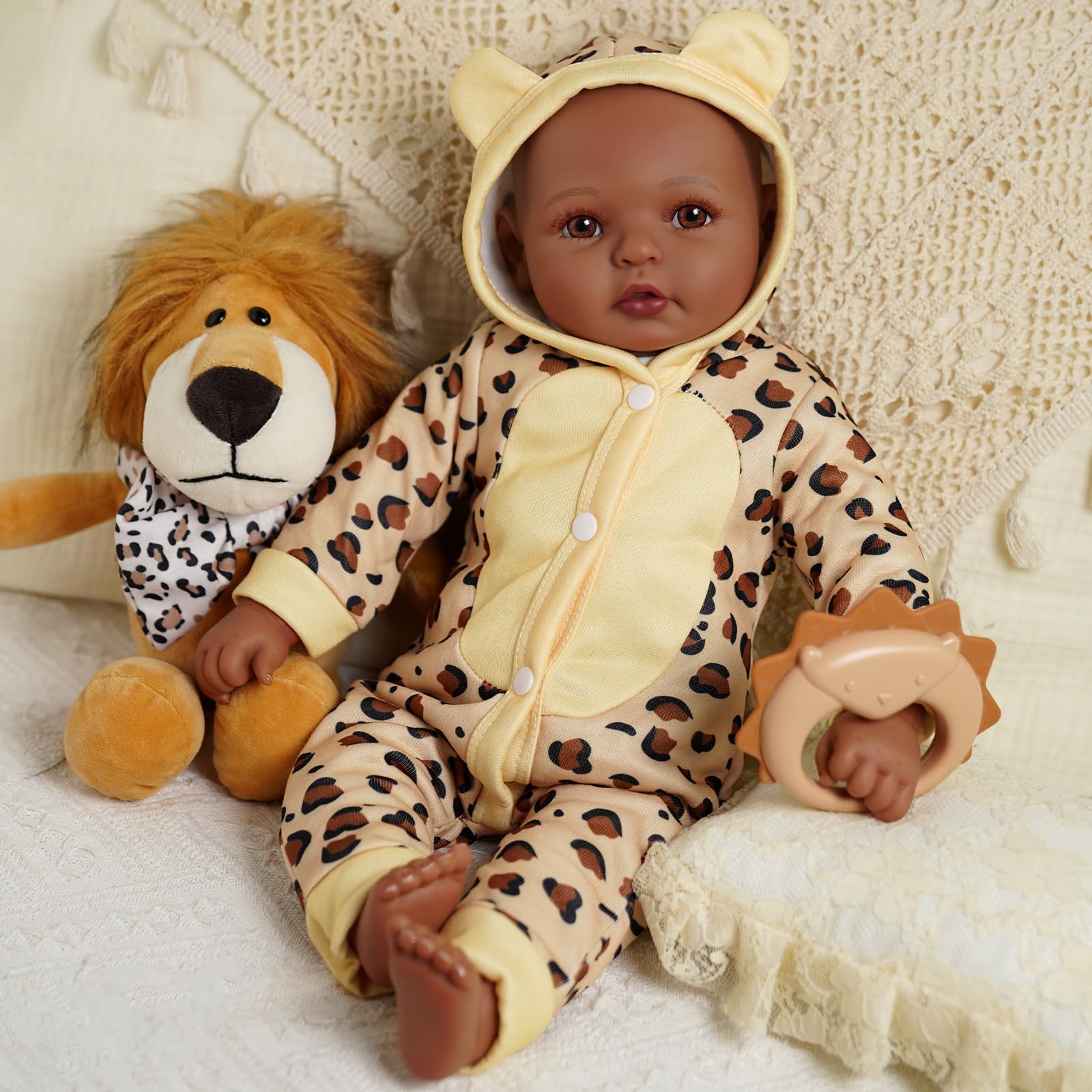 17" Look Real Lifelike African American Reborn Newborn Baby Doll Girl ...
