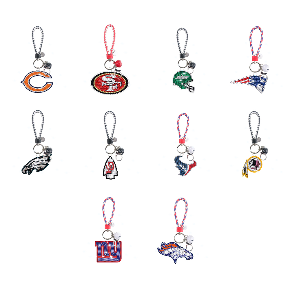DIY Diamond Painting Keychains Kit Handmade Rugby Team Badge Craft for ...