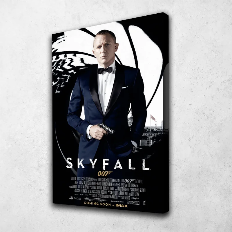 007 SKYFALL James Bond Daniel Craig Canvas Wall Art