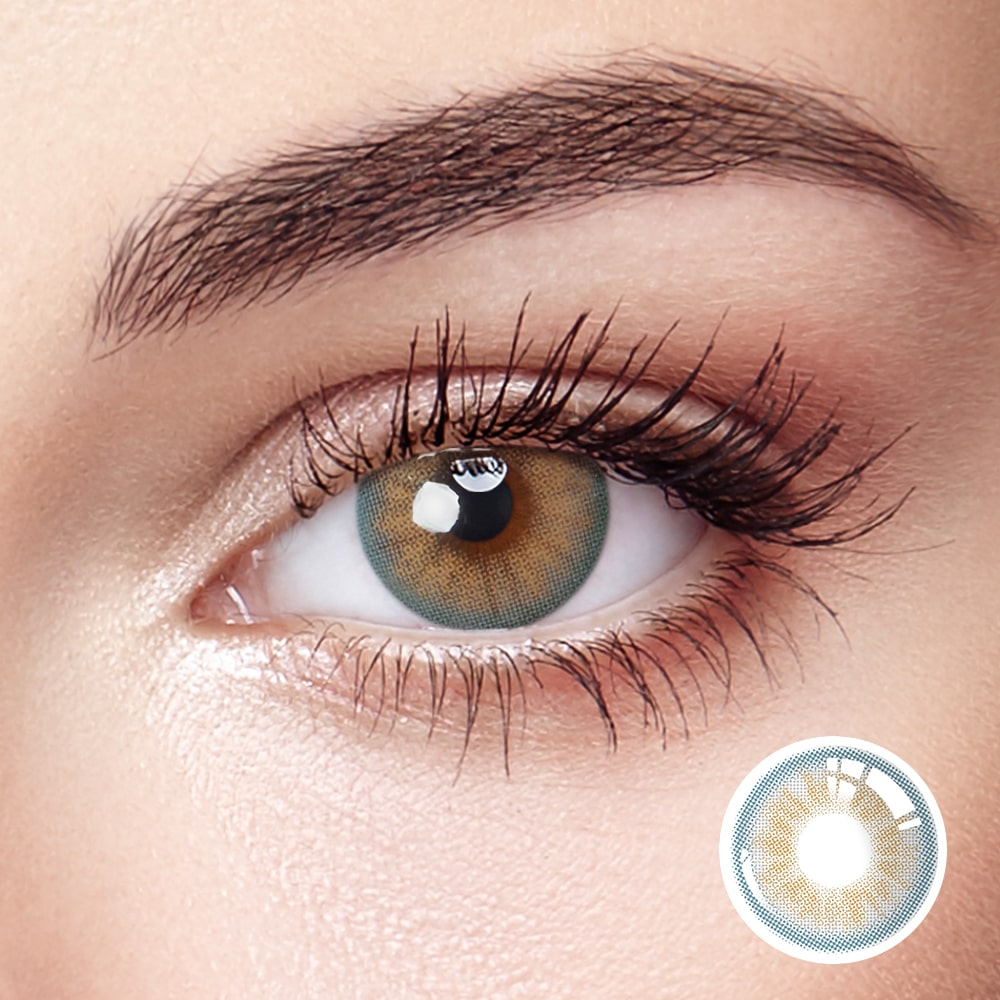 Kilala Peacock Feather Blue Contact Lenses