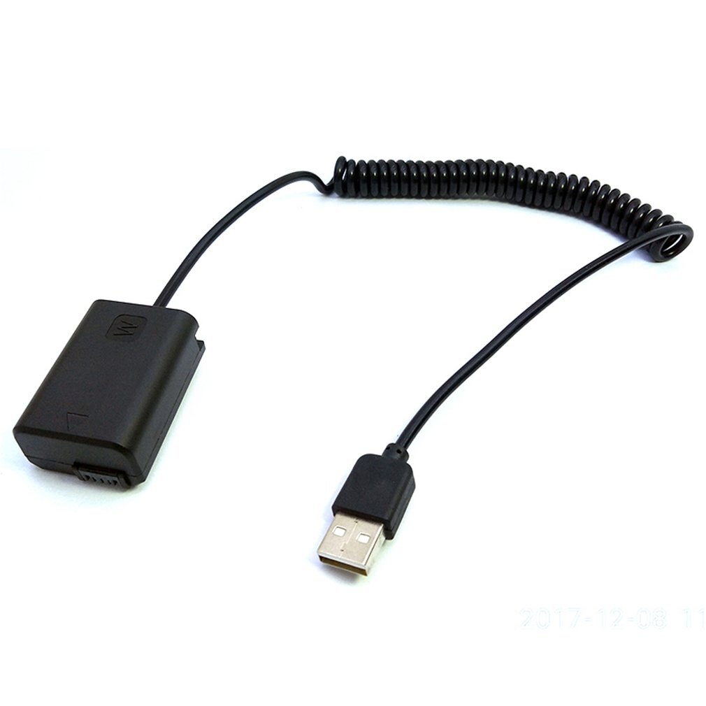 5V 2A-4A AC-PW20 NP-FW50 USB Spring Cable Adapter for Sony Camera Alpha ...