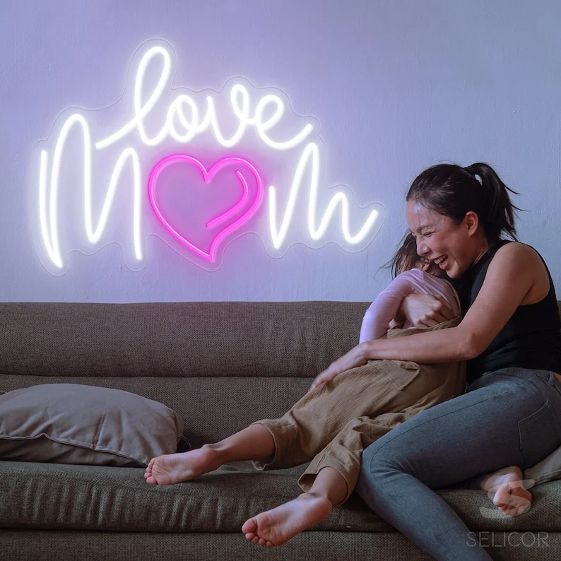 MOM Neon LED Neon Sign for Mother’s Day gifts, Neon Sign Custom with ...