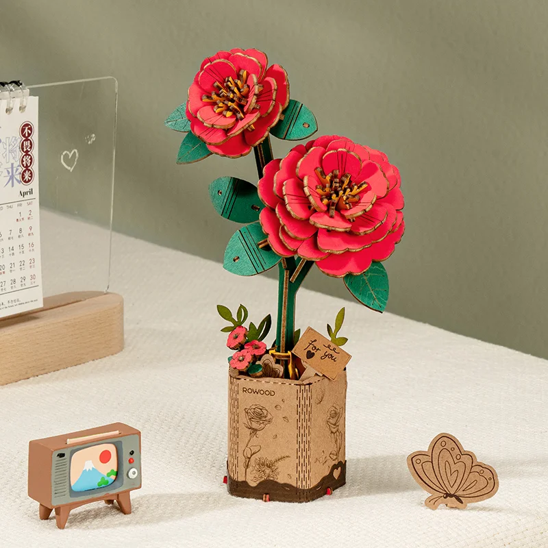 Rowood DIY Wooden Flower Bouquet 3D Wooden Puzzle | ROKR