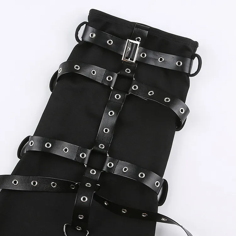 Goth Punk Harness Stockings
