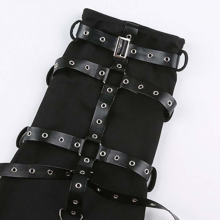Goth Punk Harness Stockings