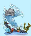 1/20 Scale World Zukan Lapras Underwater Group - Pokemon Statue - XO Studio