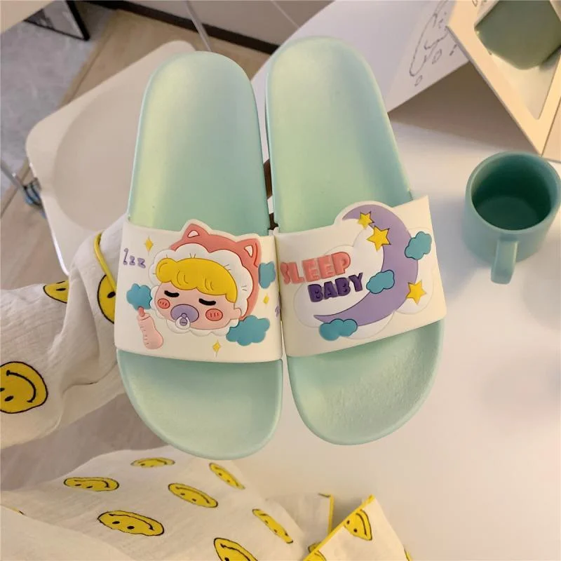 Cartoon Moon Girl Slippers