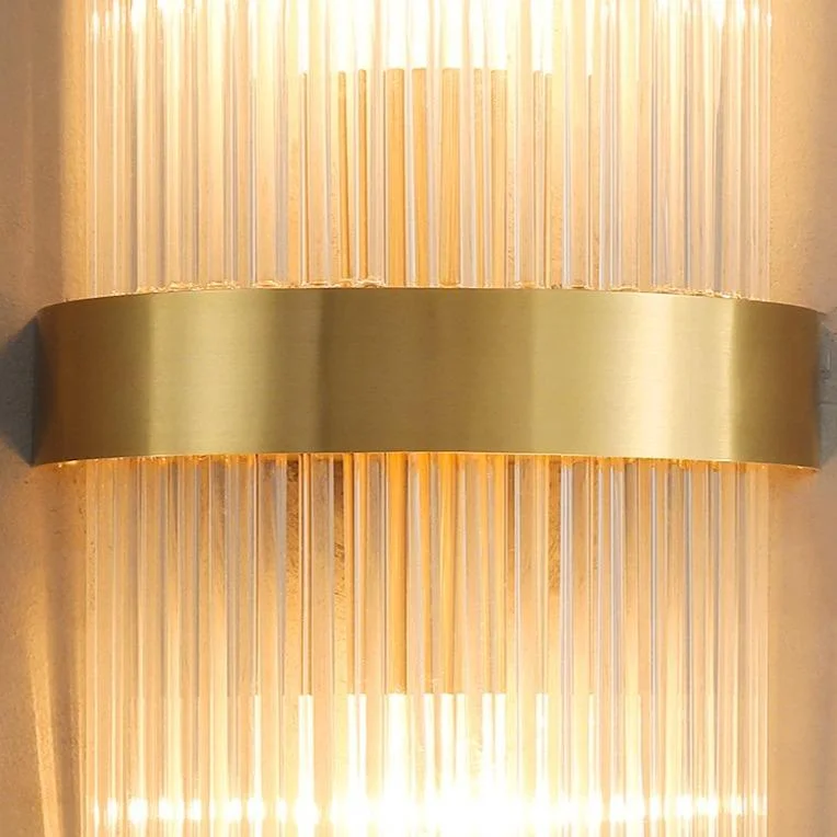 Postmodern all-copper wall lamp light luxury living room background ...