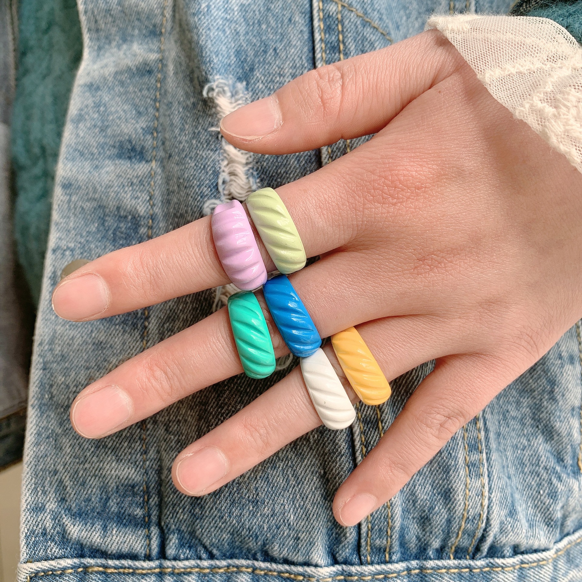 CANDY COLOR OPEN RING