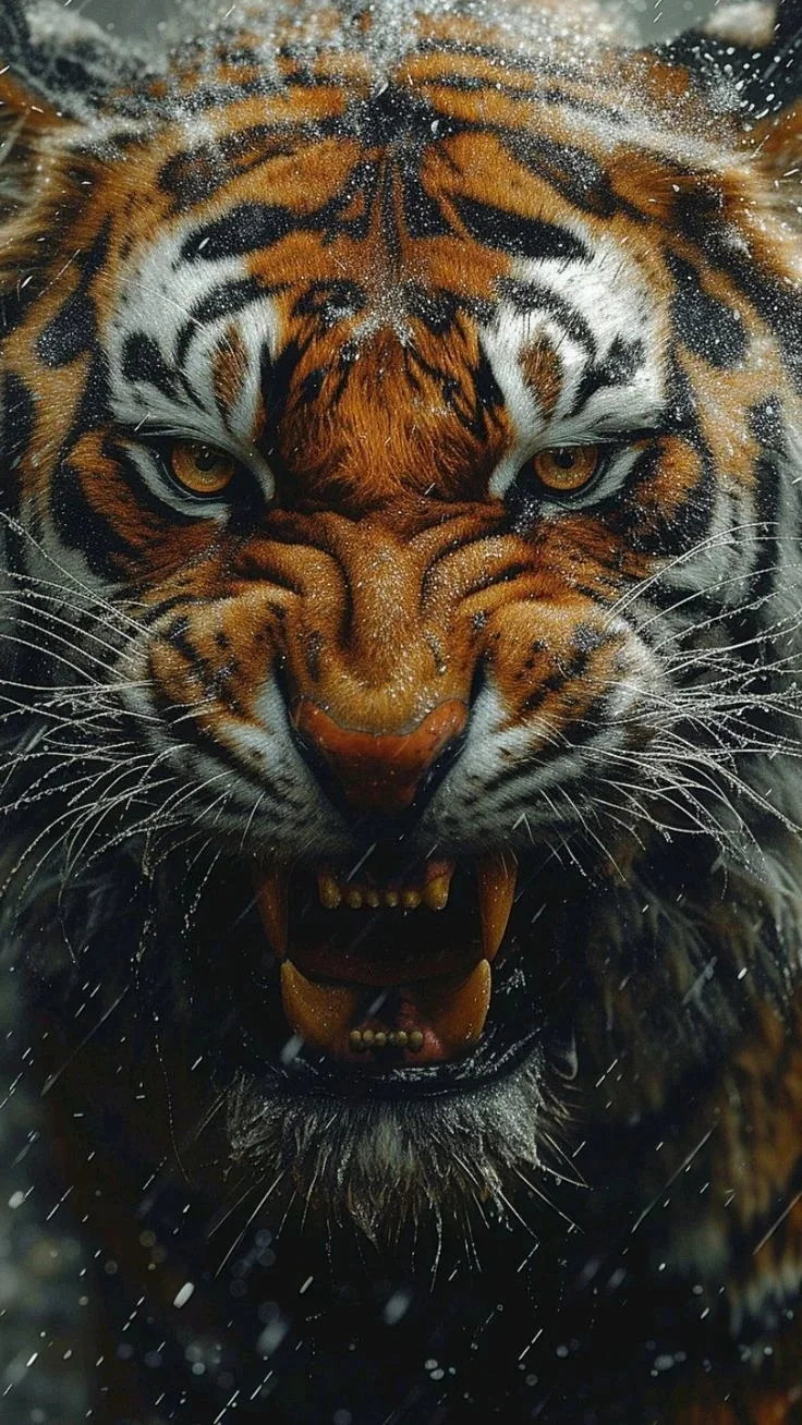 Scare Tiger (40*60cm) Diamond Painting