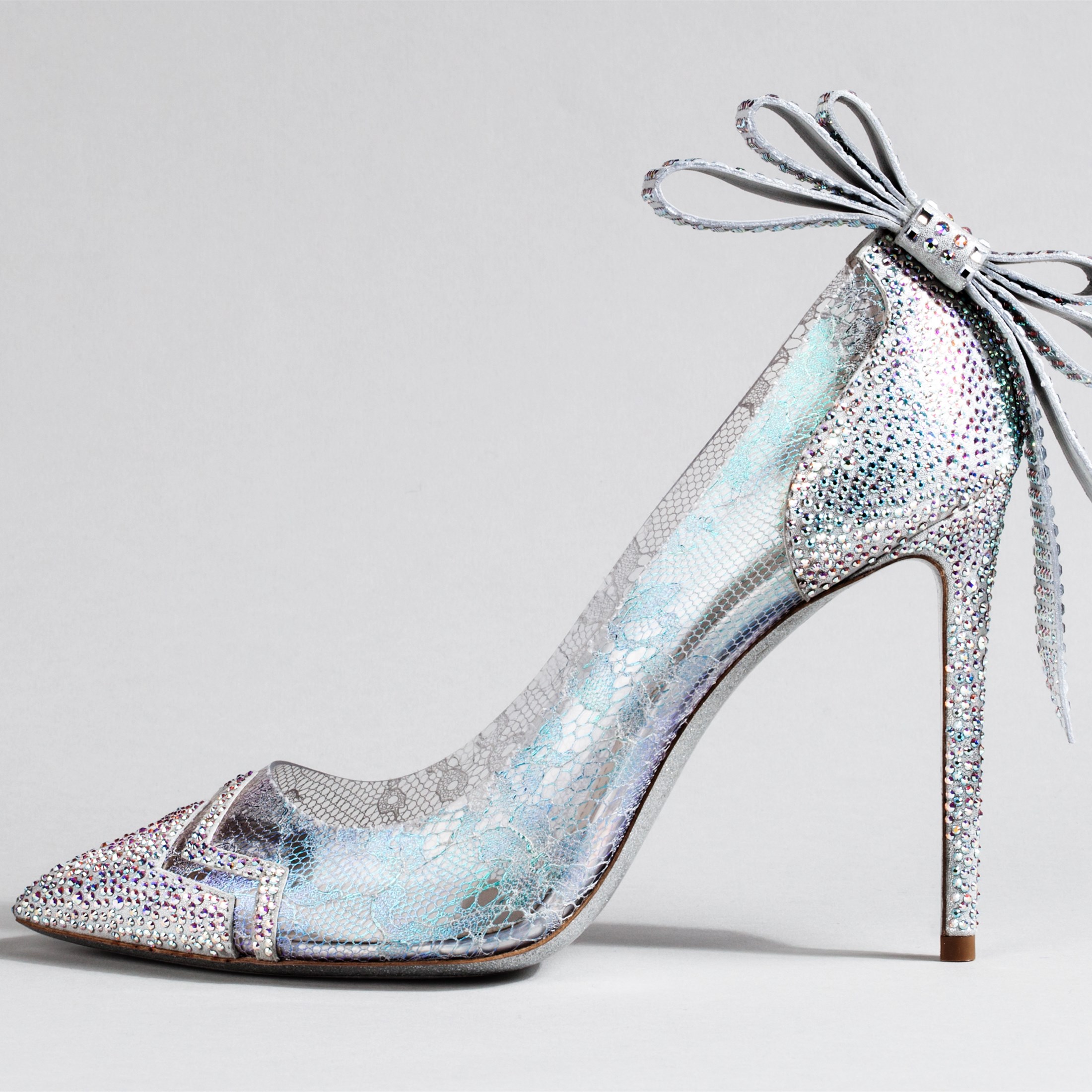 Iridescent Sequin and Mesh High Heels Vdcoo
