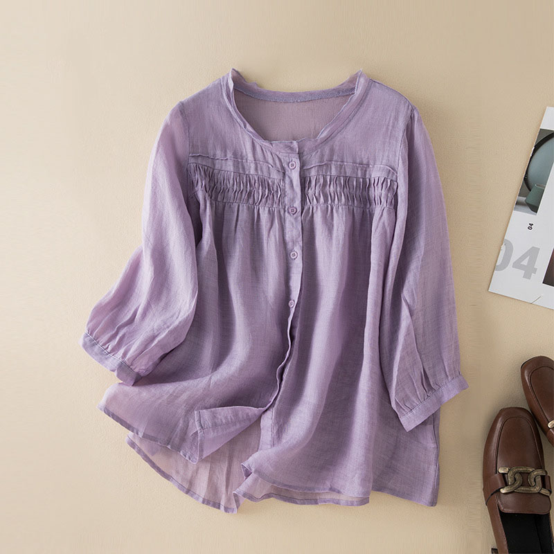 Women's Gentle Simple Cotton Shirt