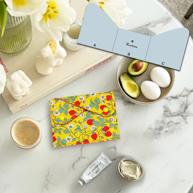 Quick & Easy Double-Layer Foldable Card Wallet Sewing Template - with ...