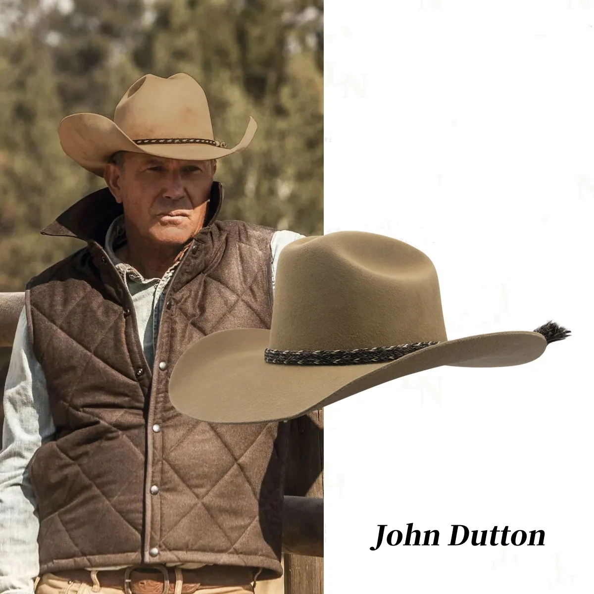John Dutton 10X Caster Style Cowboy Hat