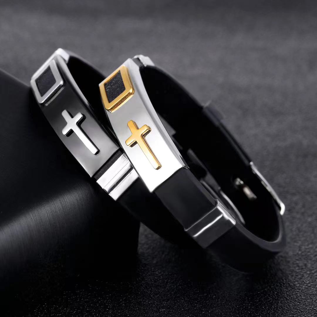 Stainless Steel Cross Bracelet For Men and Woman