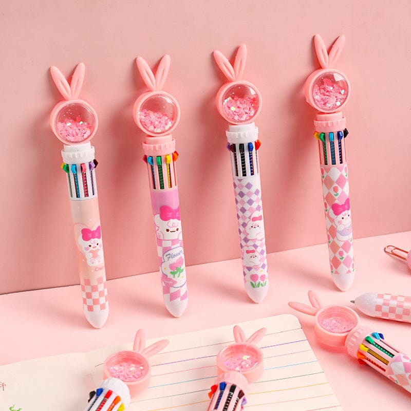 10 Colors Cartoon Rabbit Ballpoint Pens - 🐰Easter Gift
