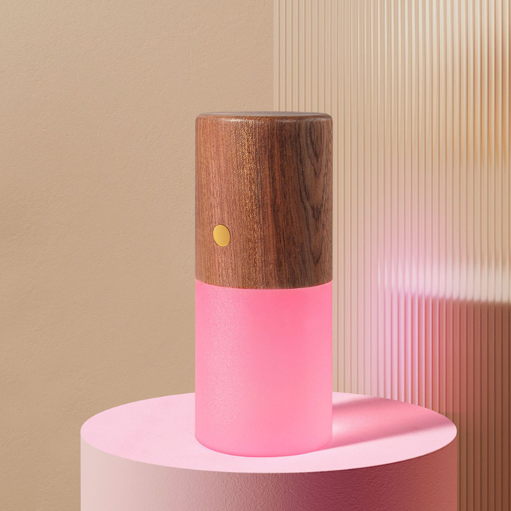 Wood RGB Night Light - Flip Color Changing Table Lamp With 3 Level ...