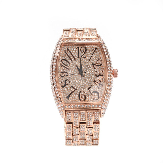 Large Dial Tonneau-Shaped Curved Watch