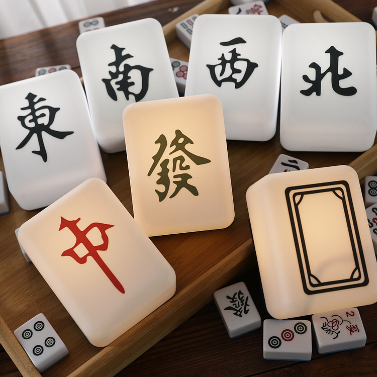 Chinese Mahjong Night Light - USB Rechargeable Creative Appearance ...