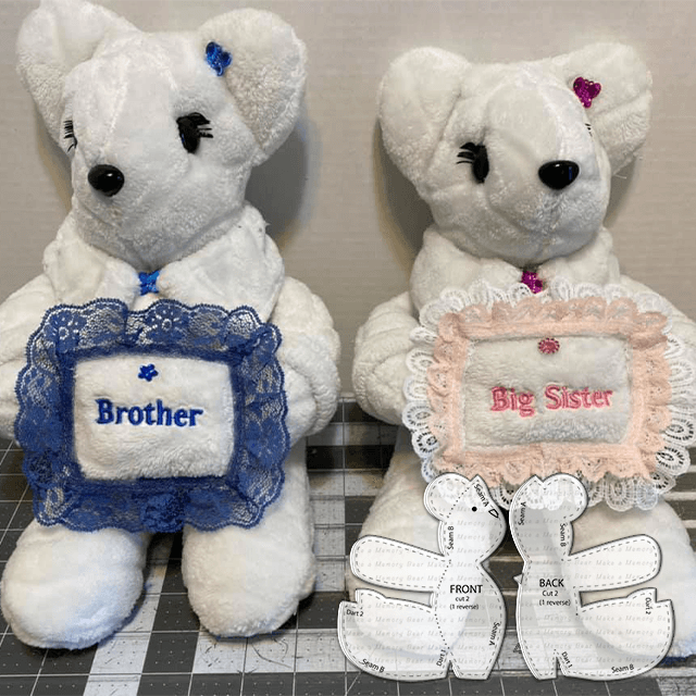 Simple Memory Bear Template Set - With Instructions