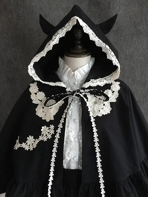 Black Devil Halloween Cape Coat SP14512