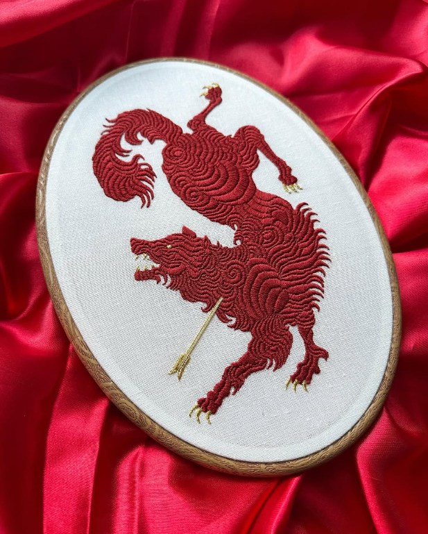 The Acotar Wolf Embroidery Kit
