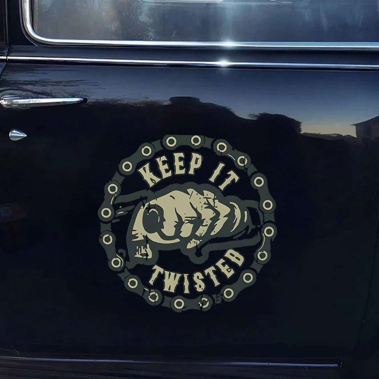 Keep It Twisted Car Sticker