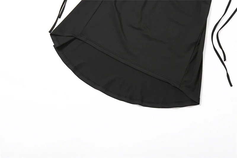 OPEN BACK STRAP WRAP HIP DRESS