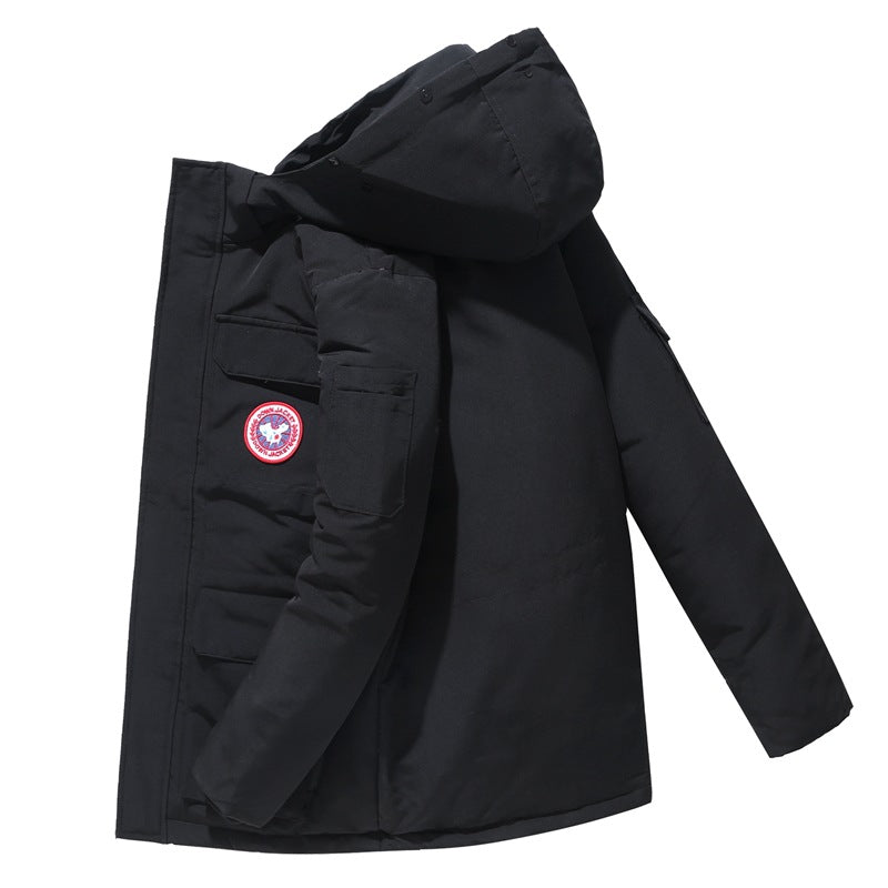 Men's Jackets Without Fur Collar Winter Down Padded Coat