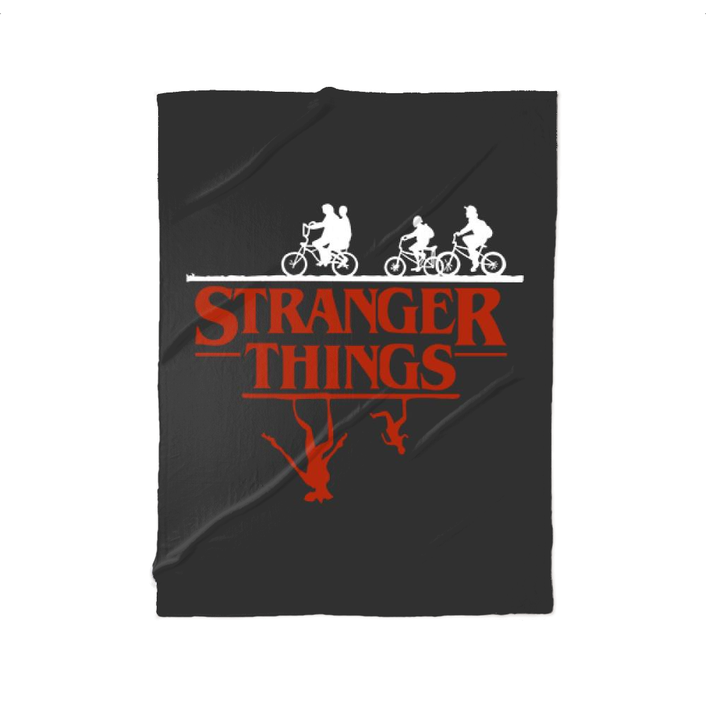 Chased By Demogorgon At The Upside Down, Stranger Things Fleece Blanket