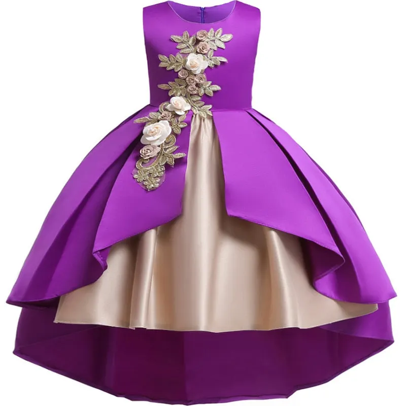 Girls Embroidery Mermaid princess dress Baby girls formal dresses kids ...