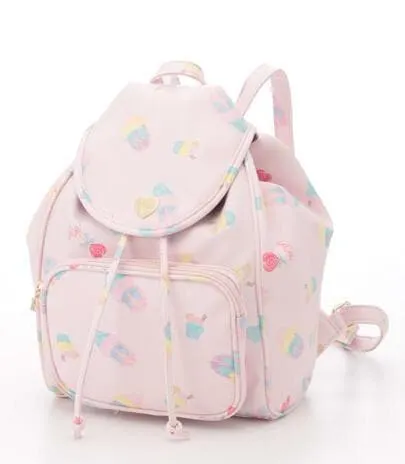 Pink/Blue Ice-cream Printed Backpack SP165506