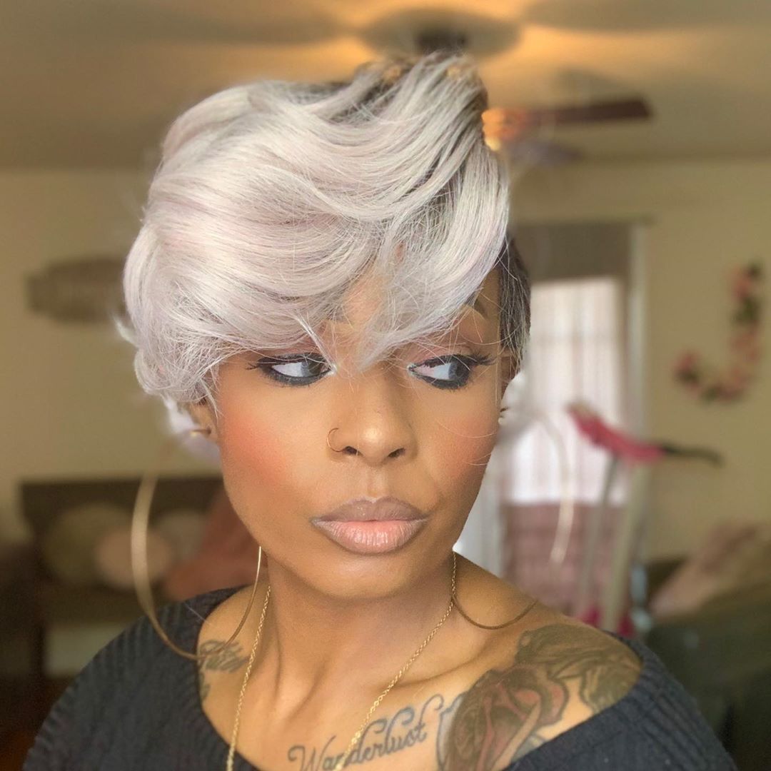 2020 Summer Hot short Silver wig