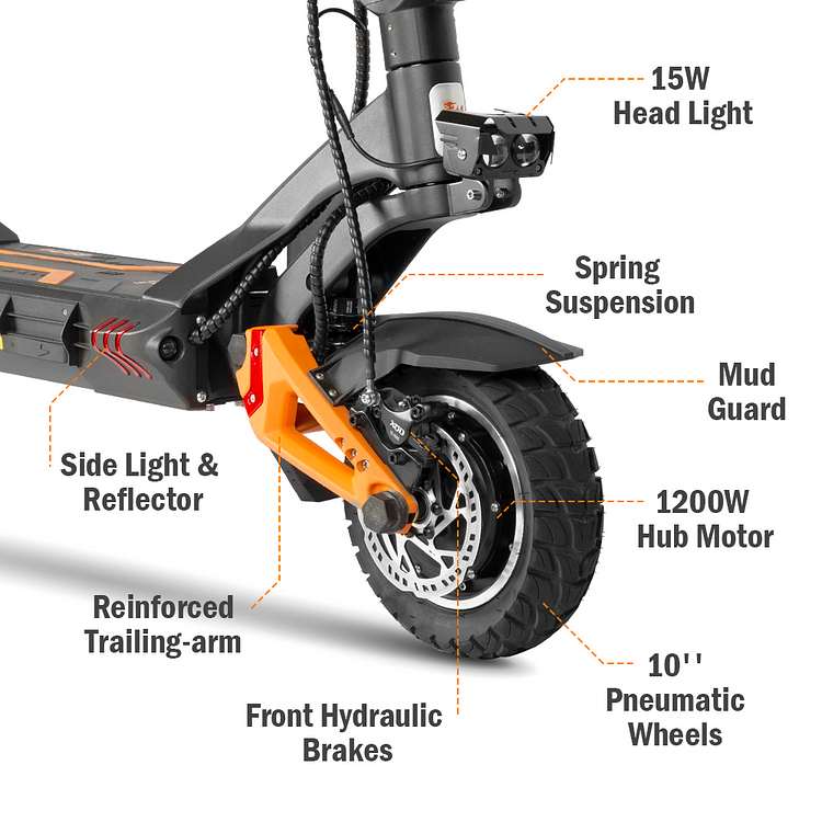 KuKirin G3 Pro Electric Scooter | Dual 1200W Powerful Motor | 65KM/H ...