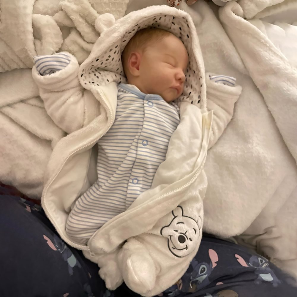 12" Soft Weighted Body Lifelike Cute Handmade Newborn Baby Doll Boy ...