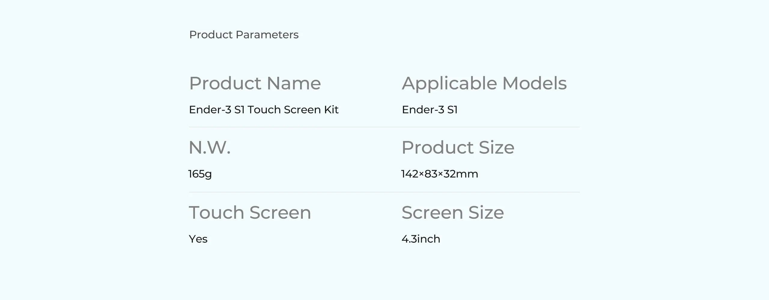 Ender-3 S1 Touch Screen Kit - Creality 3D