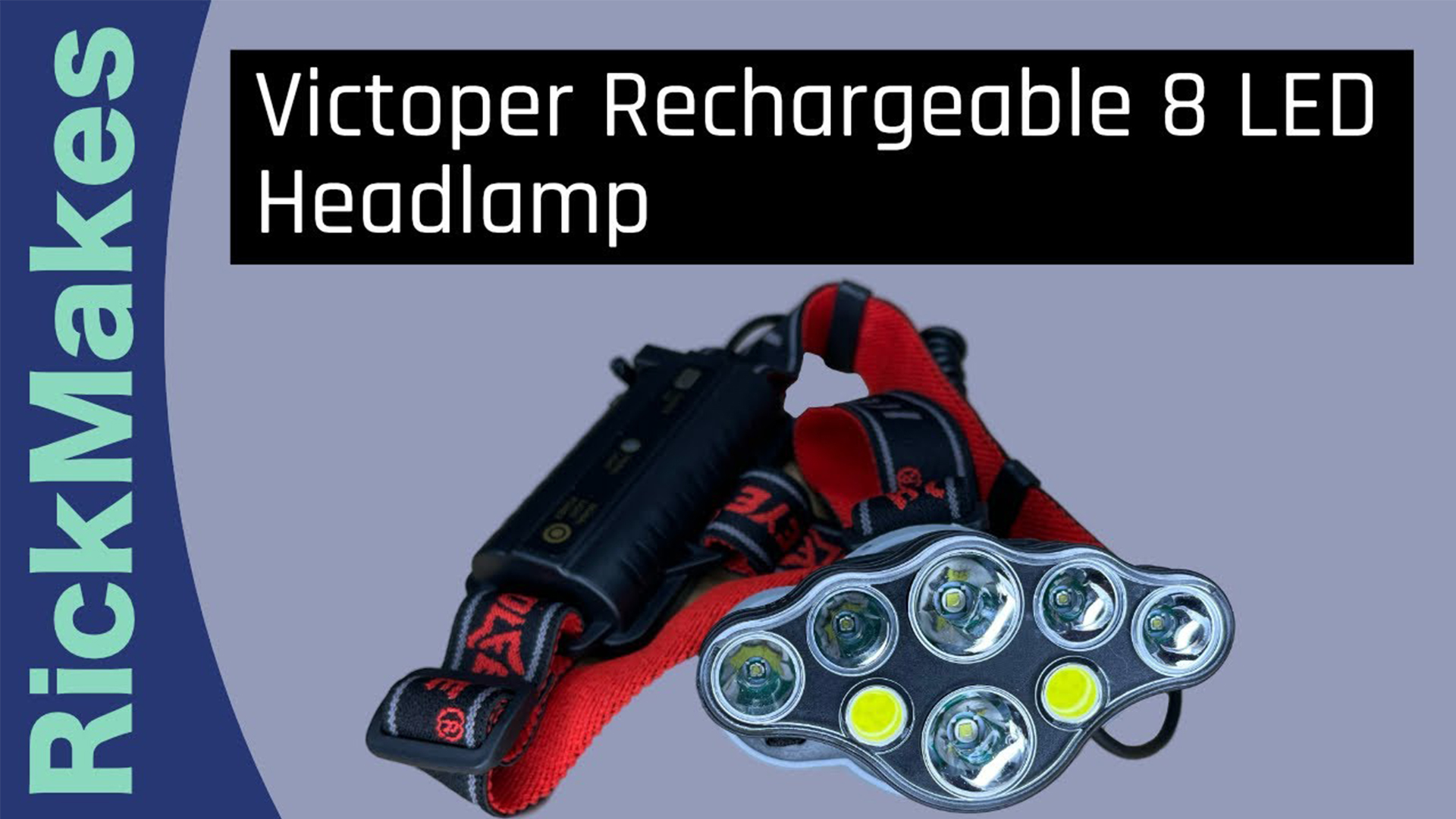 V8000 Headtorch: Victoper Rechargeable 8 LED Headlamp