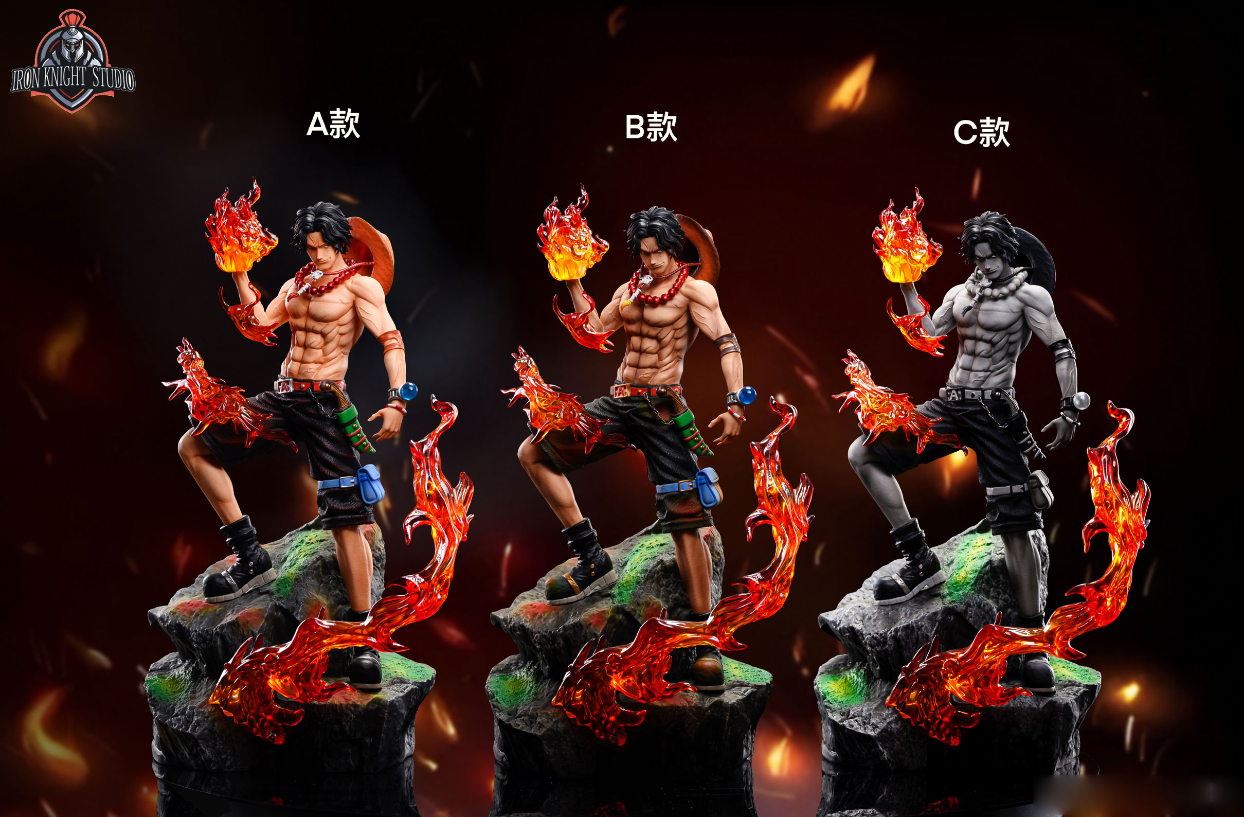 POP Scale Portgas D. Ace - ONE PIECE Resin Statue - Iron Knight Studios ...