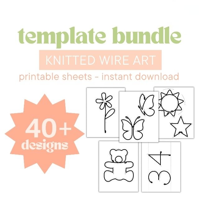 Printable Templates Bundle for Knitted Wire | Tricotin | Nursery | Kids ...