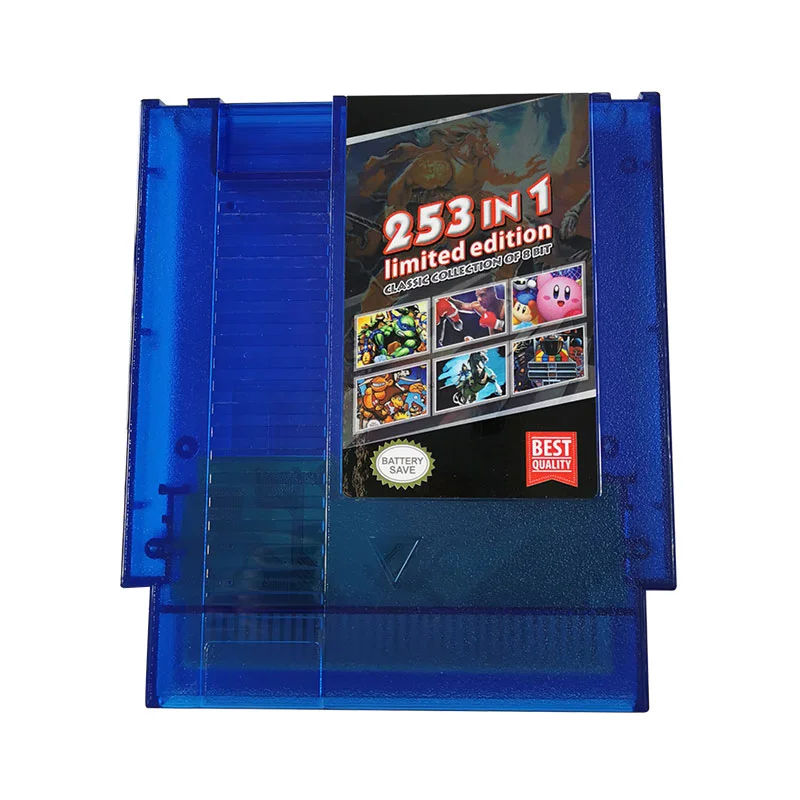 8 Bit Game Card - Super 253 in 1 Collection NES Cartridge Multicart for ...